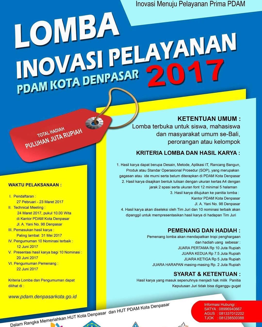 Lomba Inovasi Pelayanan PDAM Kota Denpasar 2017 - https://www ...